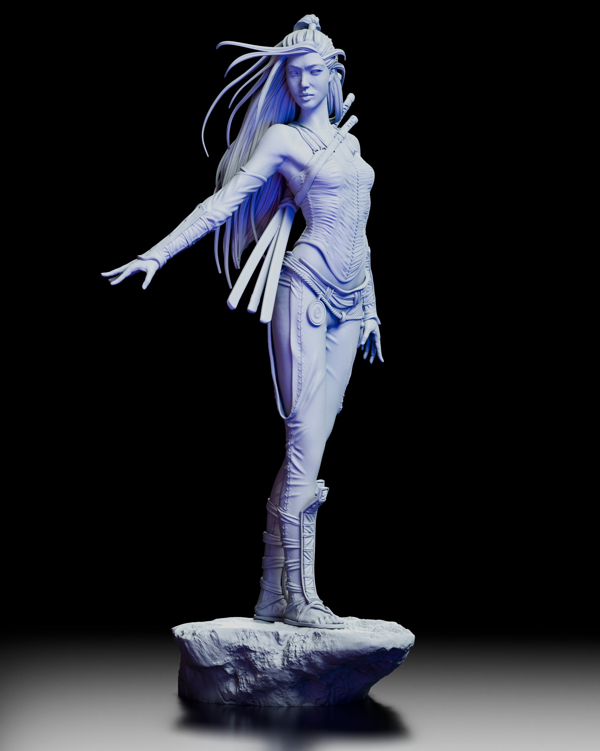 The Silent Katana Figure Kit | Asian Warrior by CA3D Art – Crimson ...