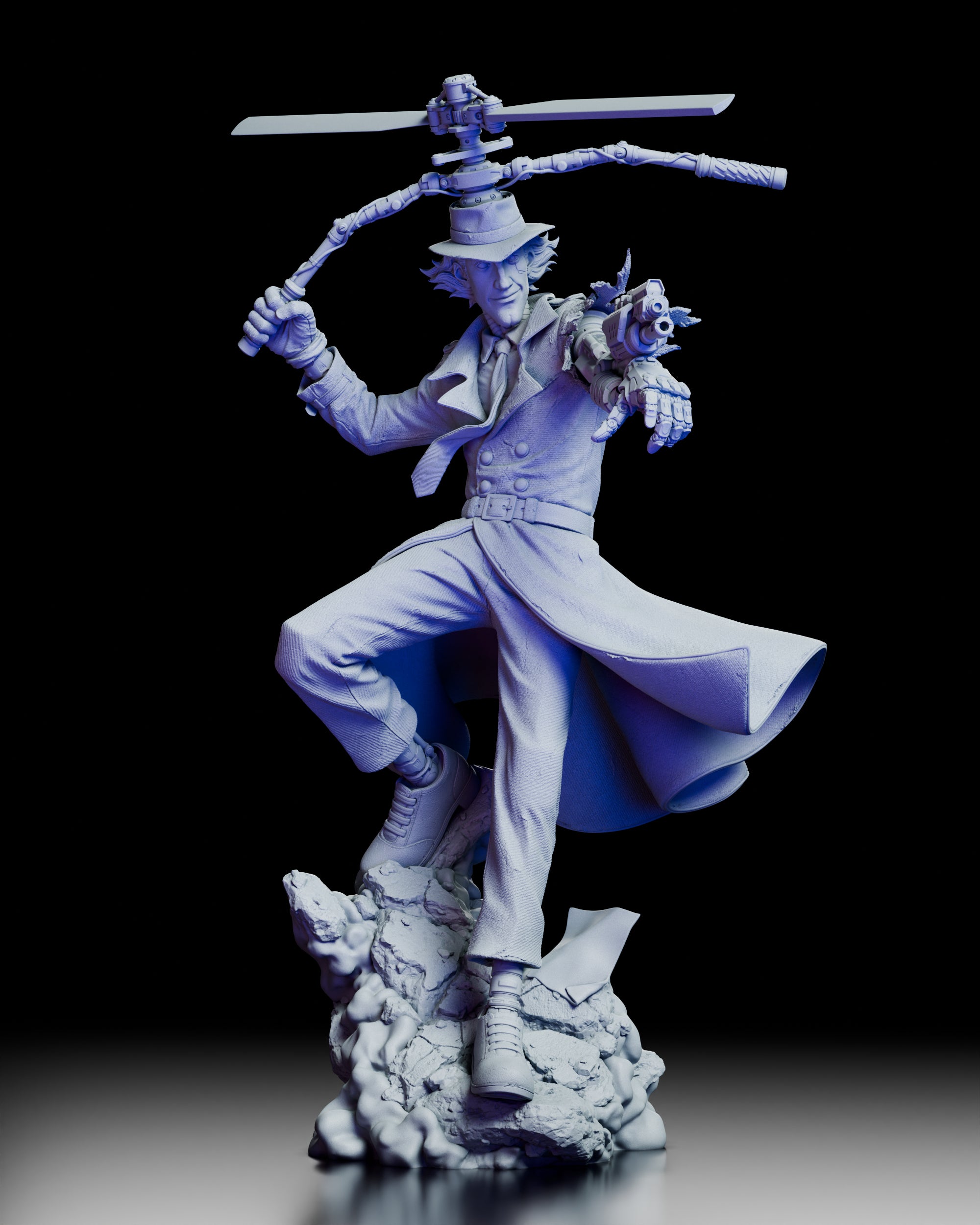 Inspector Gadget Figure Kit | CA3D Retro Cartoon Collectible – Crimson ...