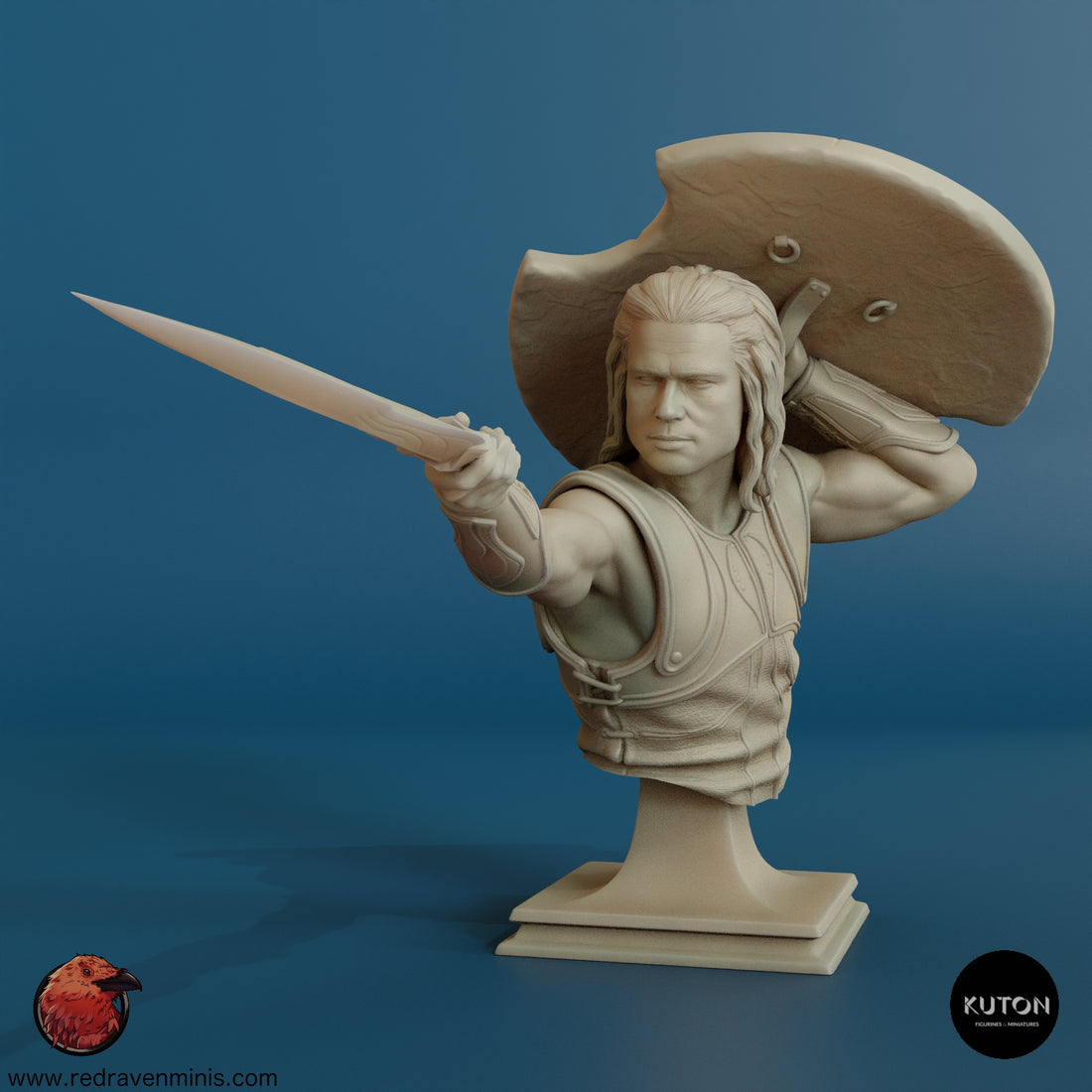 Achilles Resolute Bust - Legendary Warrior Resin Model Kit | Crimson ...